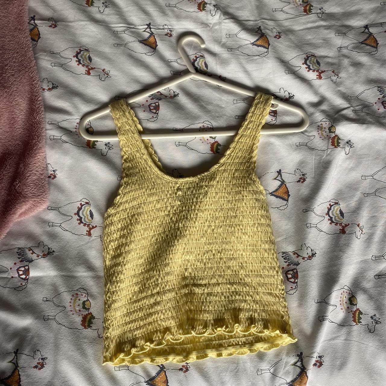 Yellow hollister crop top. Tags removed however... - Depop