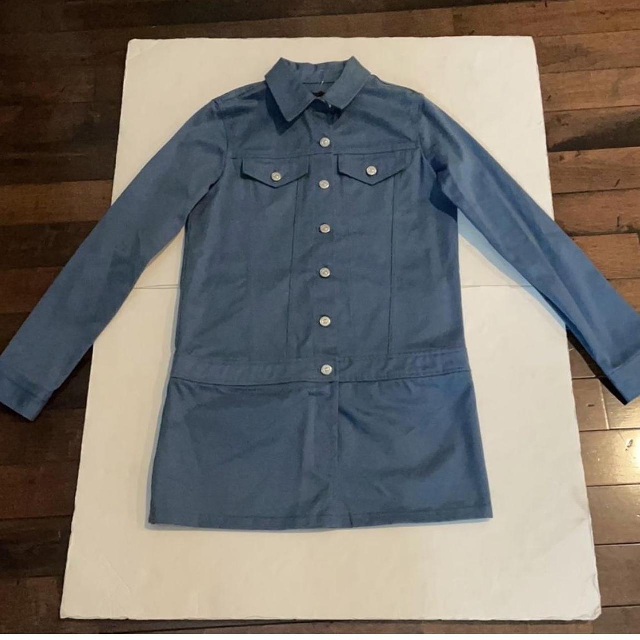 Zara retro utility jacket dress, cobalt blue,... - Depop