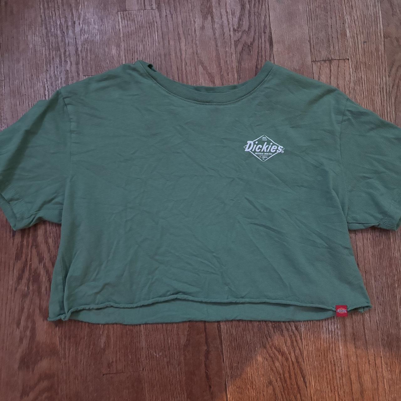 small dickies cropped tee, the back print has some... - Depop