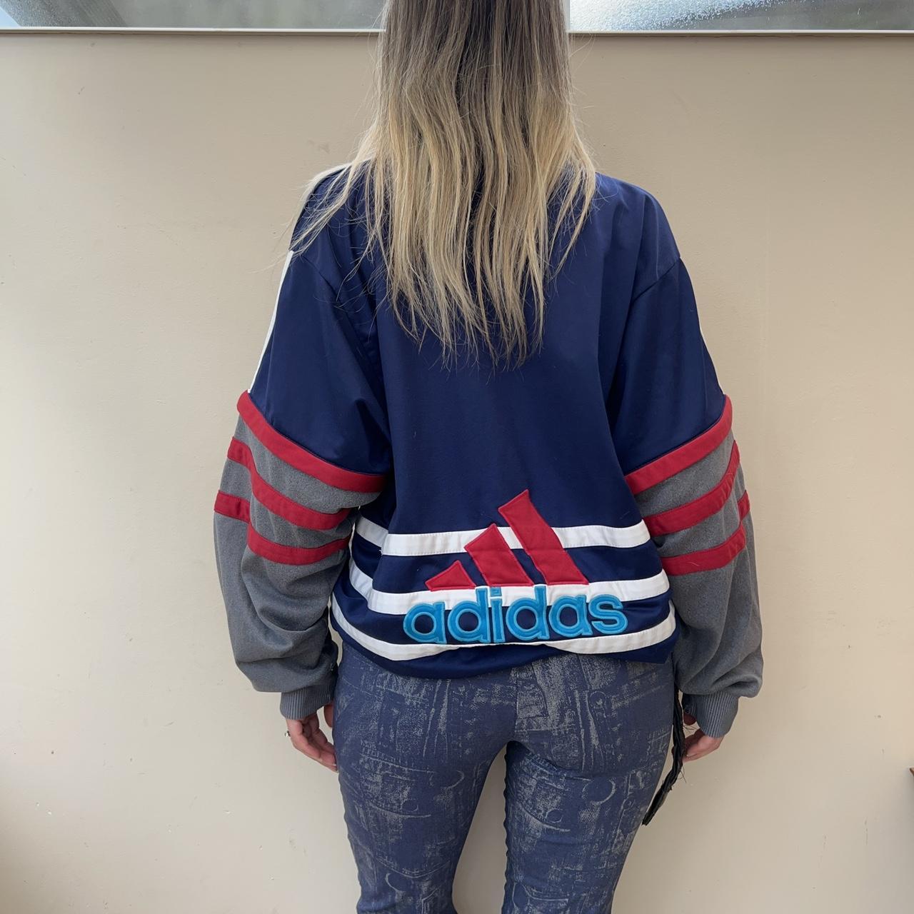 Vintage insane blue adidas zip up track jacket... - Depop