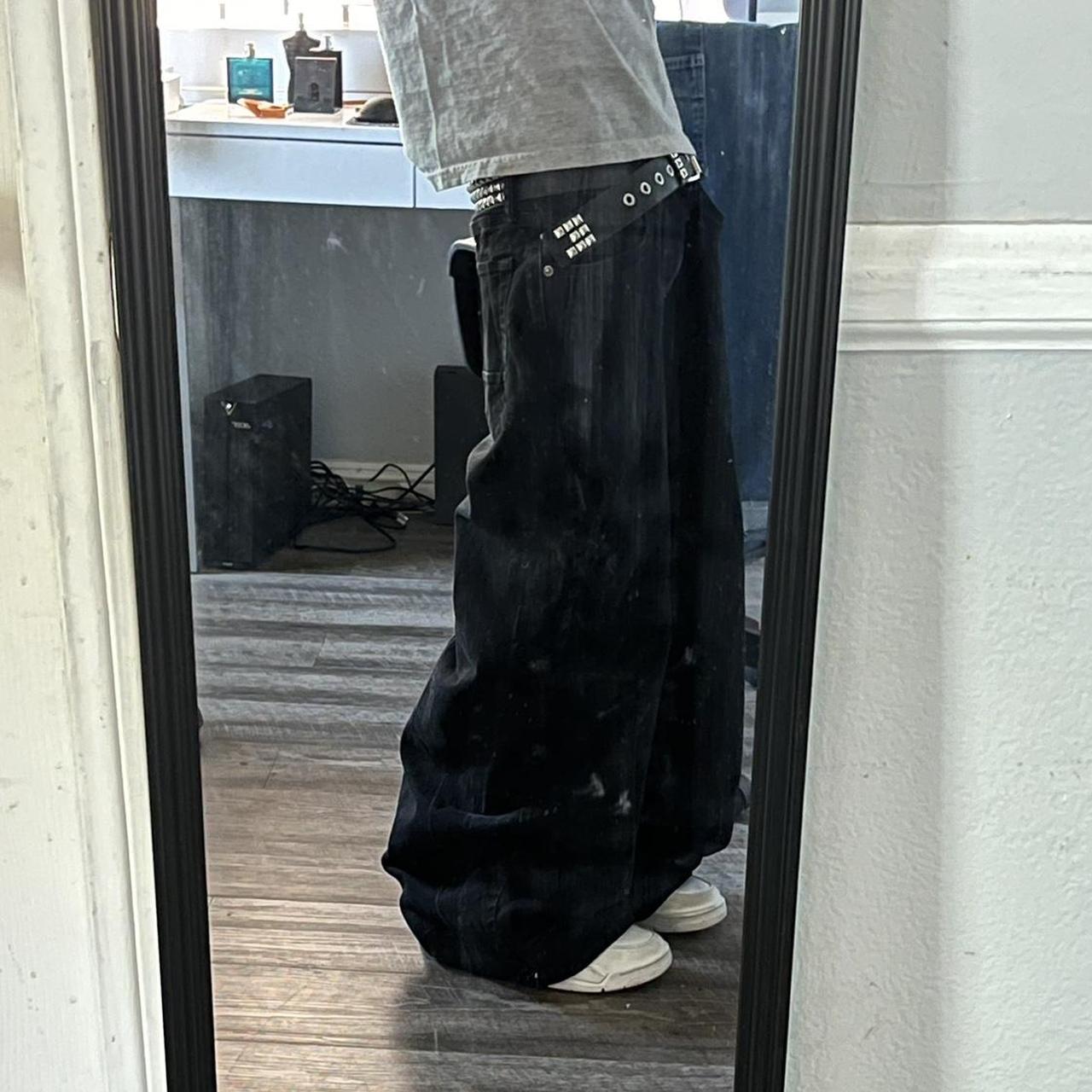 Tuff custom 1 of 1 baggy jnco type jeans 31x31 Fit... - Depop