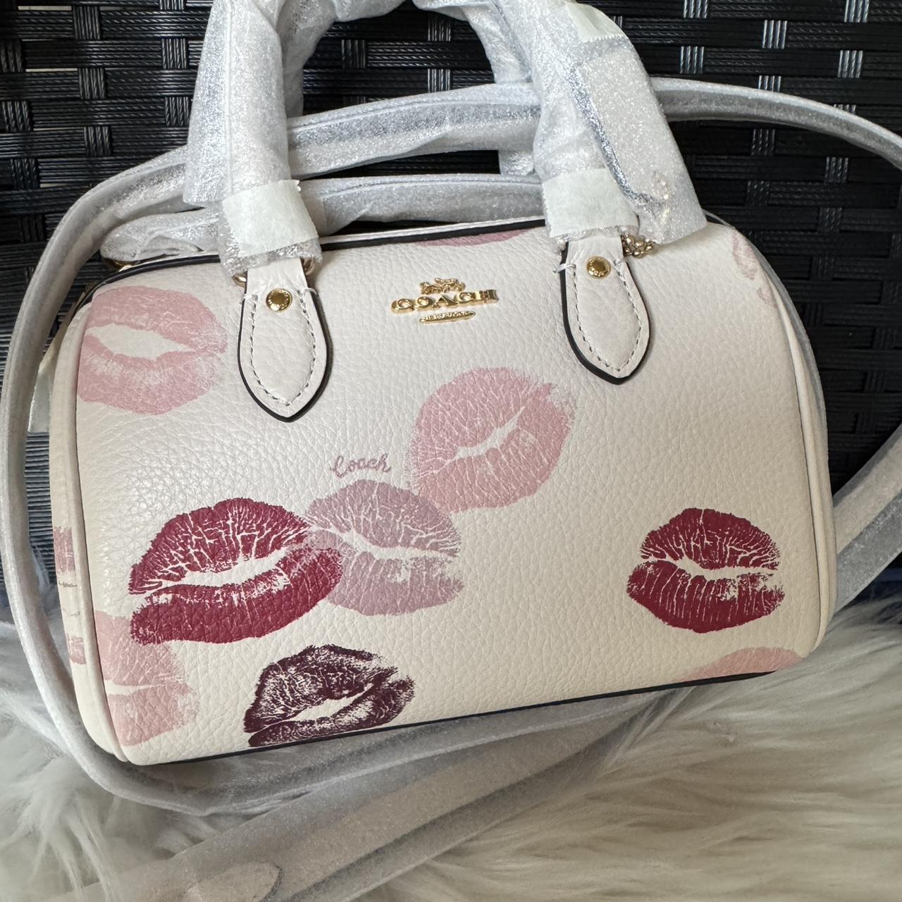Coach Mini Rowan Crossbody Bag With Lips Print... | Depop