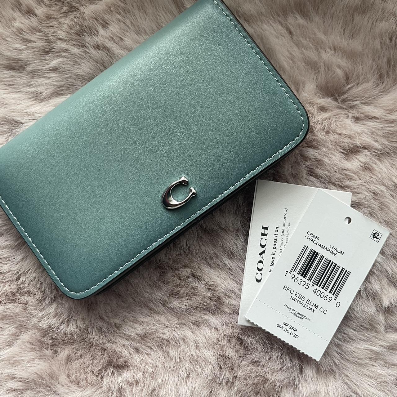NWT Coach Essential Slim Card Case Wallet W/ Zip... | Depop