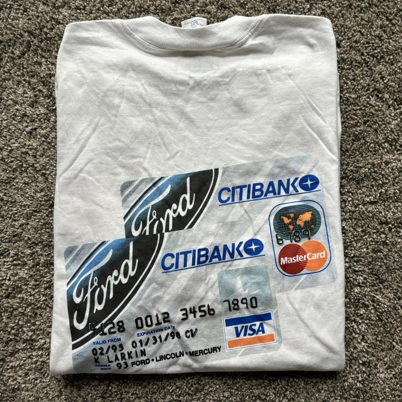 Vintage 1995 single stitch Ford credit card tee.... - Depop