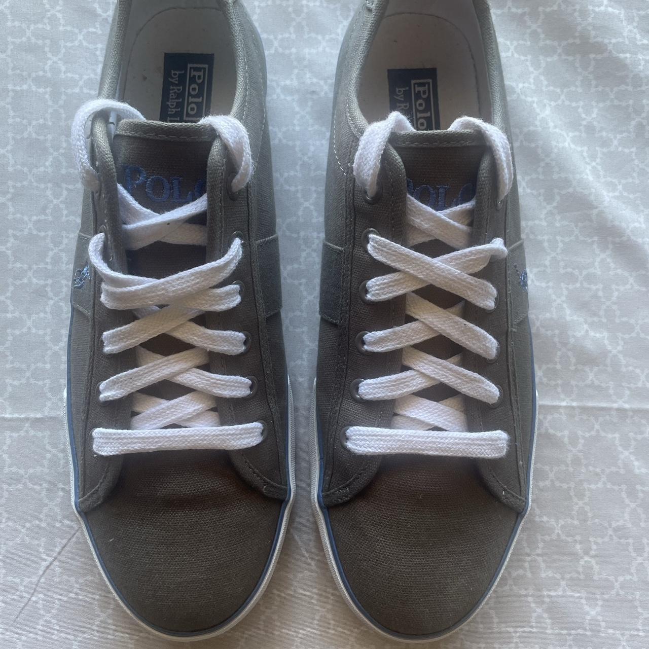 Polo Ralph Lauren Dark Grey and Blue Size... - Depop