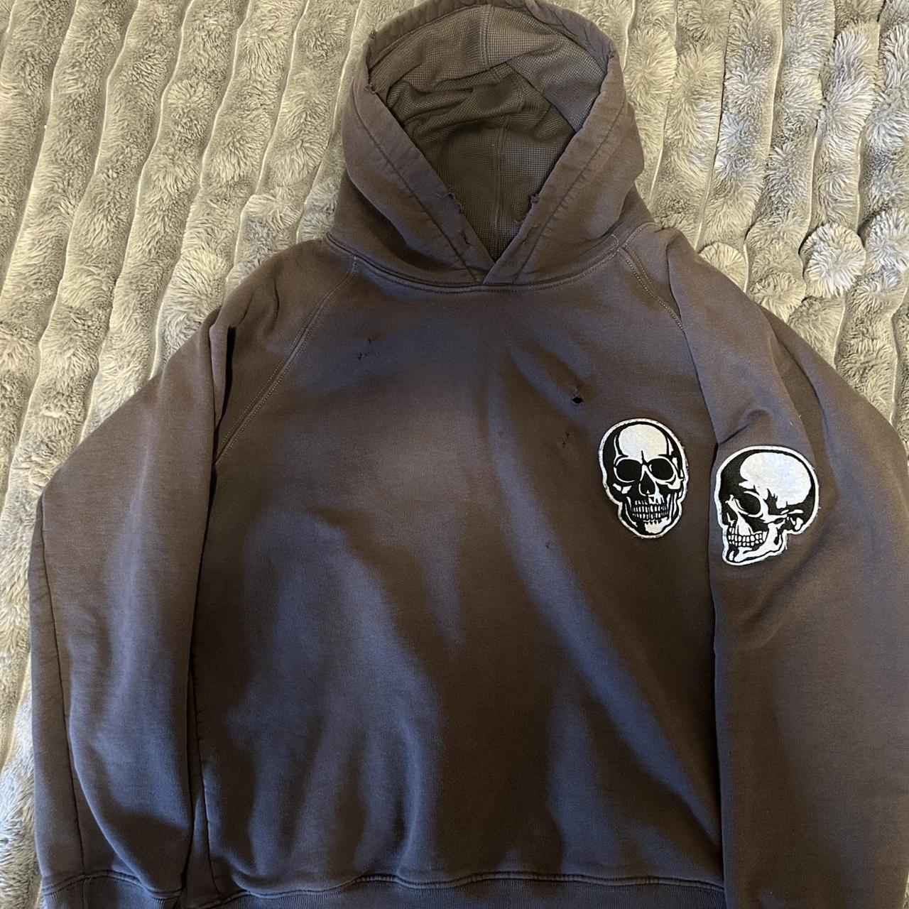 Number nine double skull hoodie | Depop