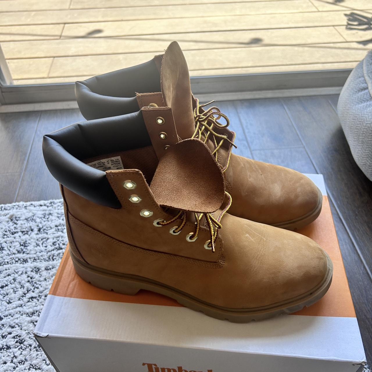 Timbs size 11 worn twice great condition no flaws... - Depop