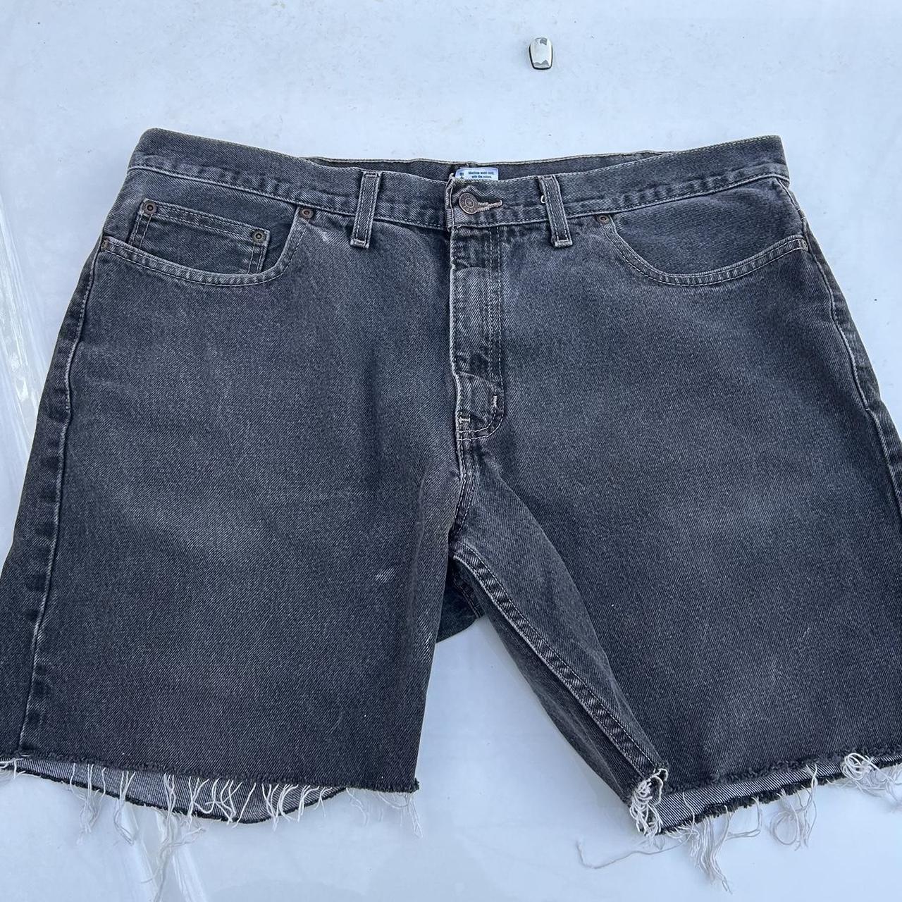Black jorts few very small stains #streetwear... - Depop