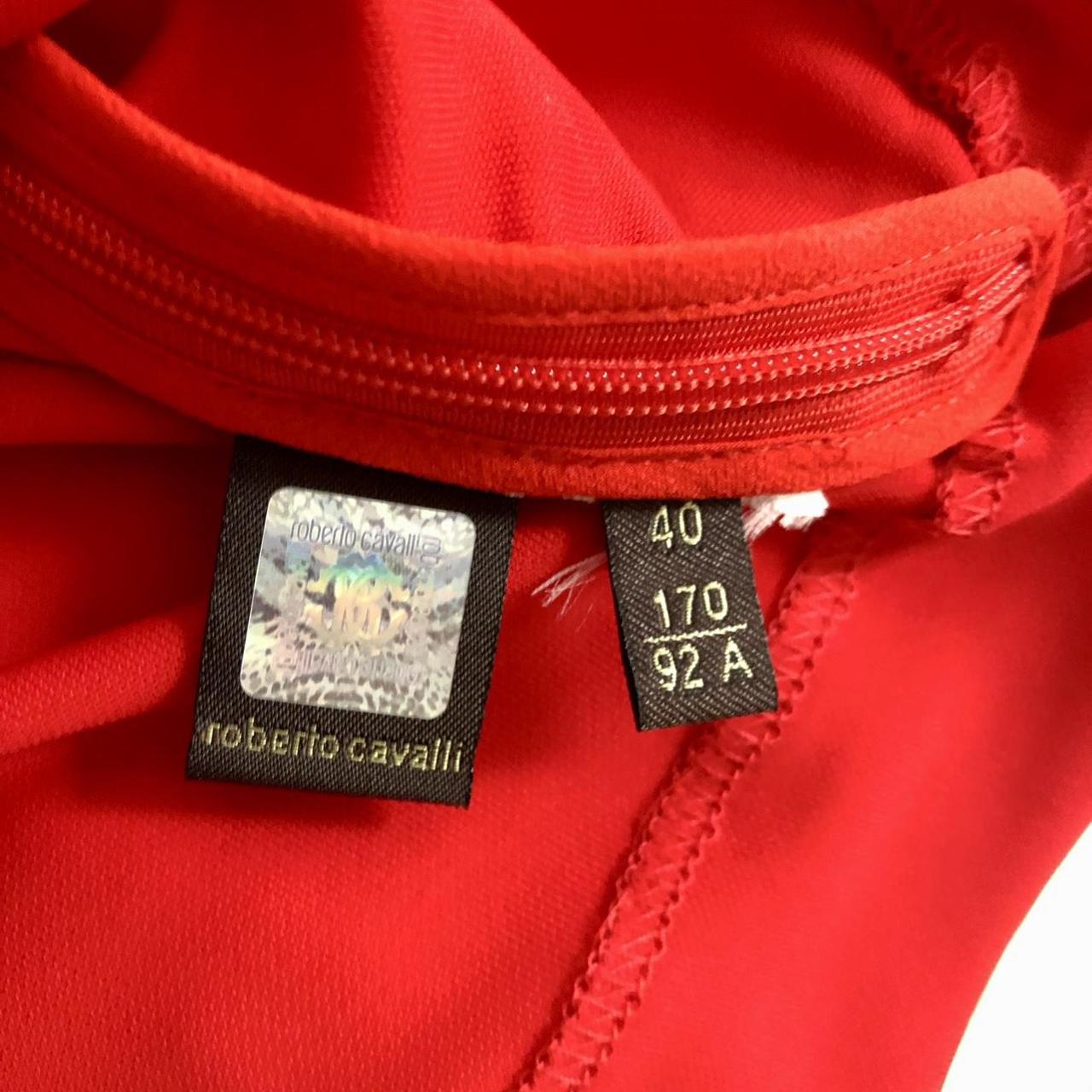 Designer Roberto Cavalli Red 70’s style flared... - Depop