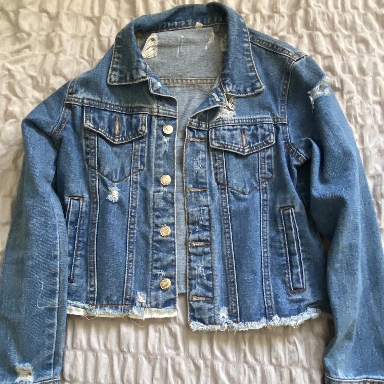 Denim jacket from shein in size xs. Used but still... - Depop