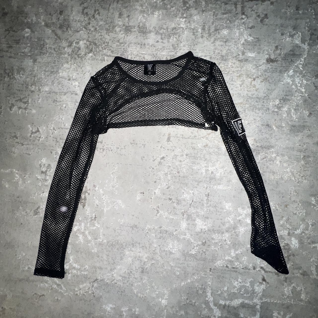 Mesh half shirt, long sleeve top. Perfect for raving... - Depop