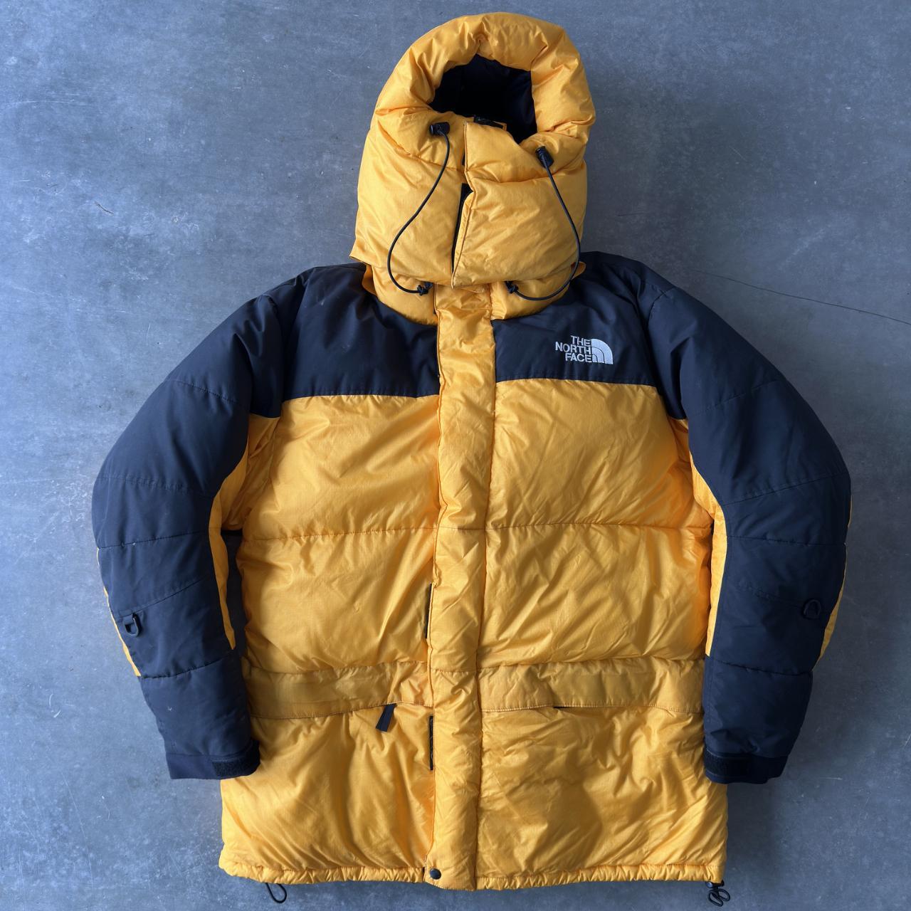 Vintage TNF yellow Down jacket Size XL In good... | Depop