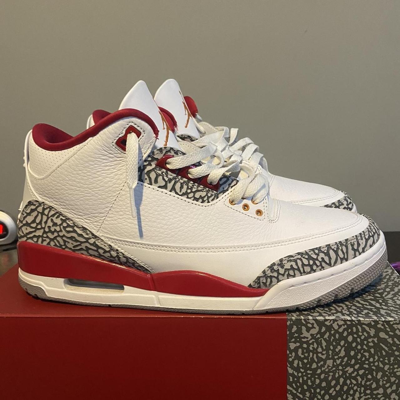 Jordan Cardinal 3 Worn 2-3 Times Size 12 *MESSAGE... - Depop