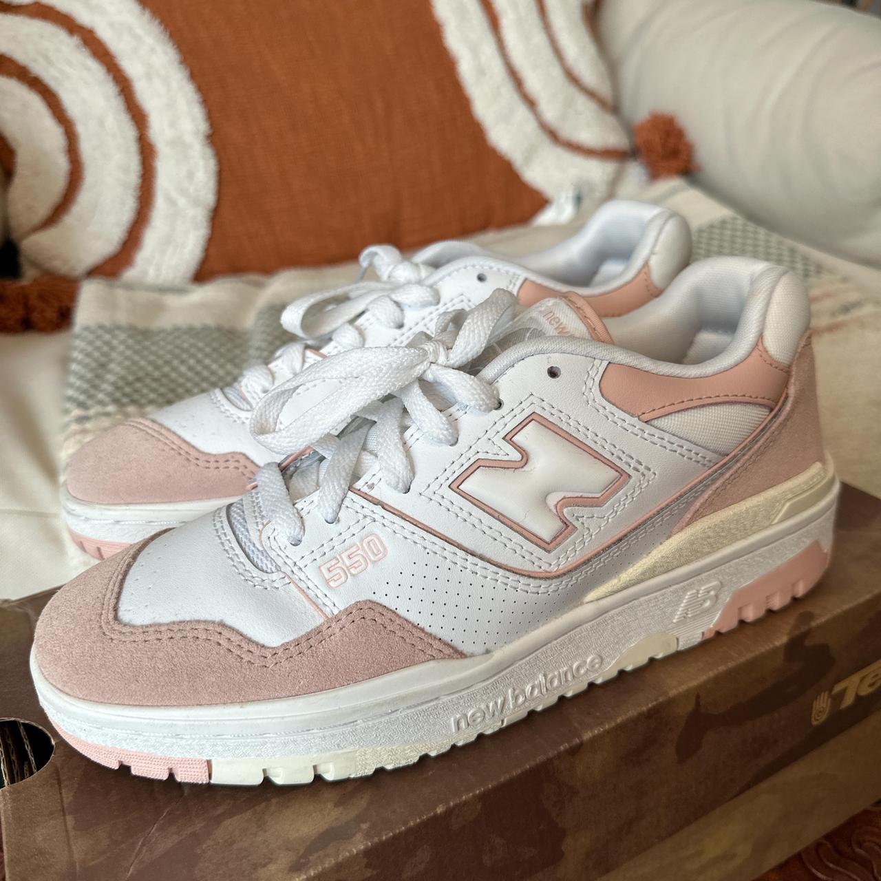 New balance soft pink N550 size 8, pre owned almost... - Depop