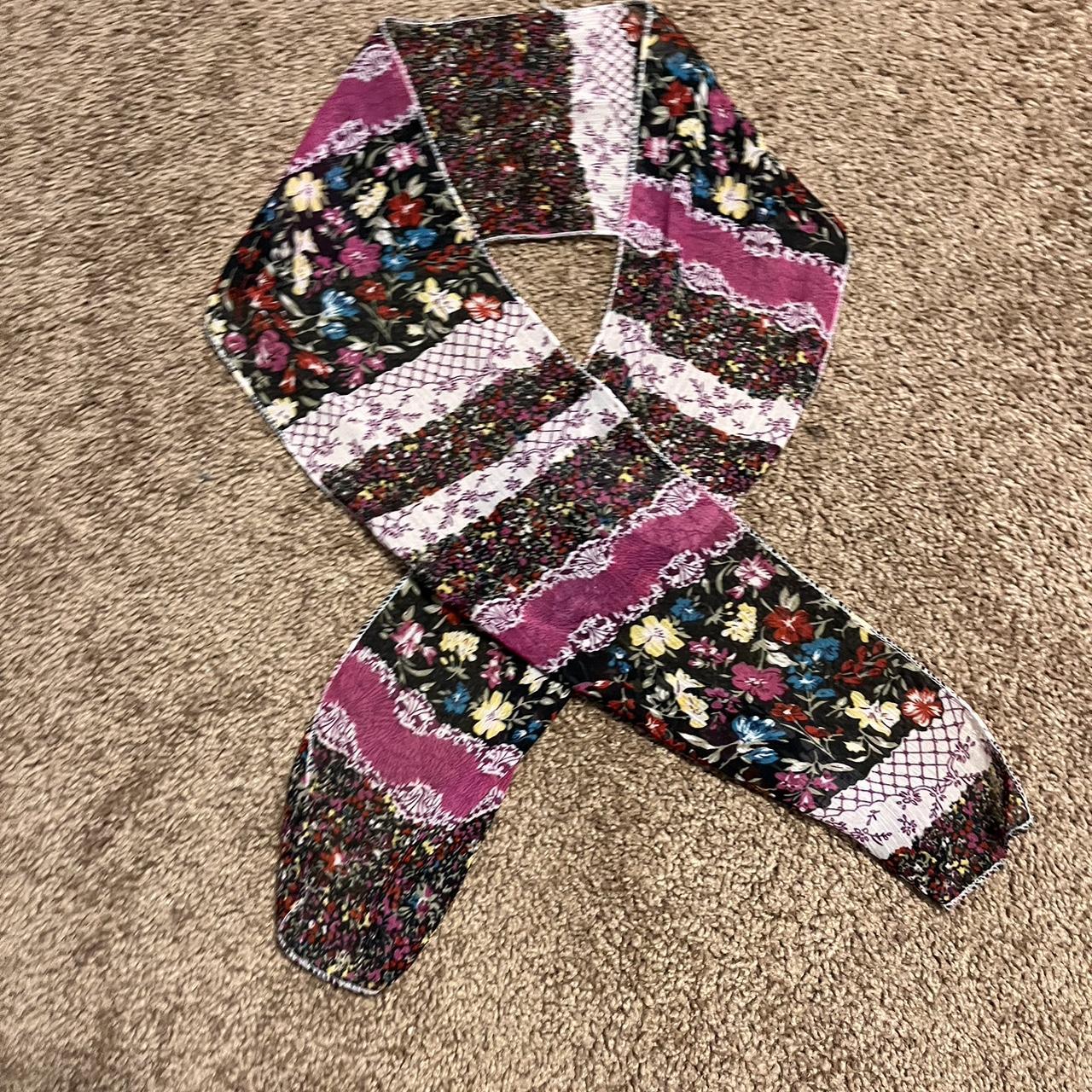 Fun patterned scarf Feel free to send offers :) - Depop