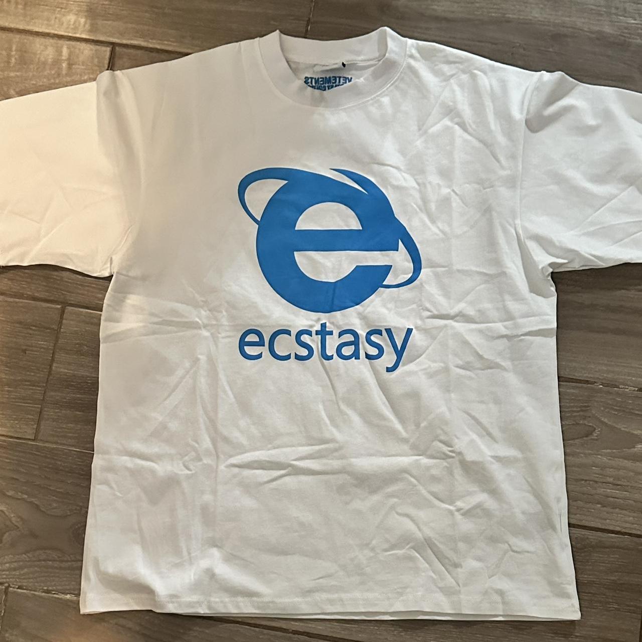 Vetements small (fits super baggy) ecstasy shirt (Dm... - Depop