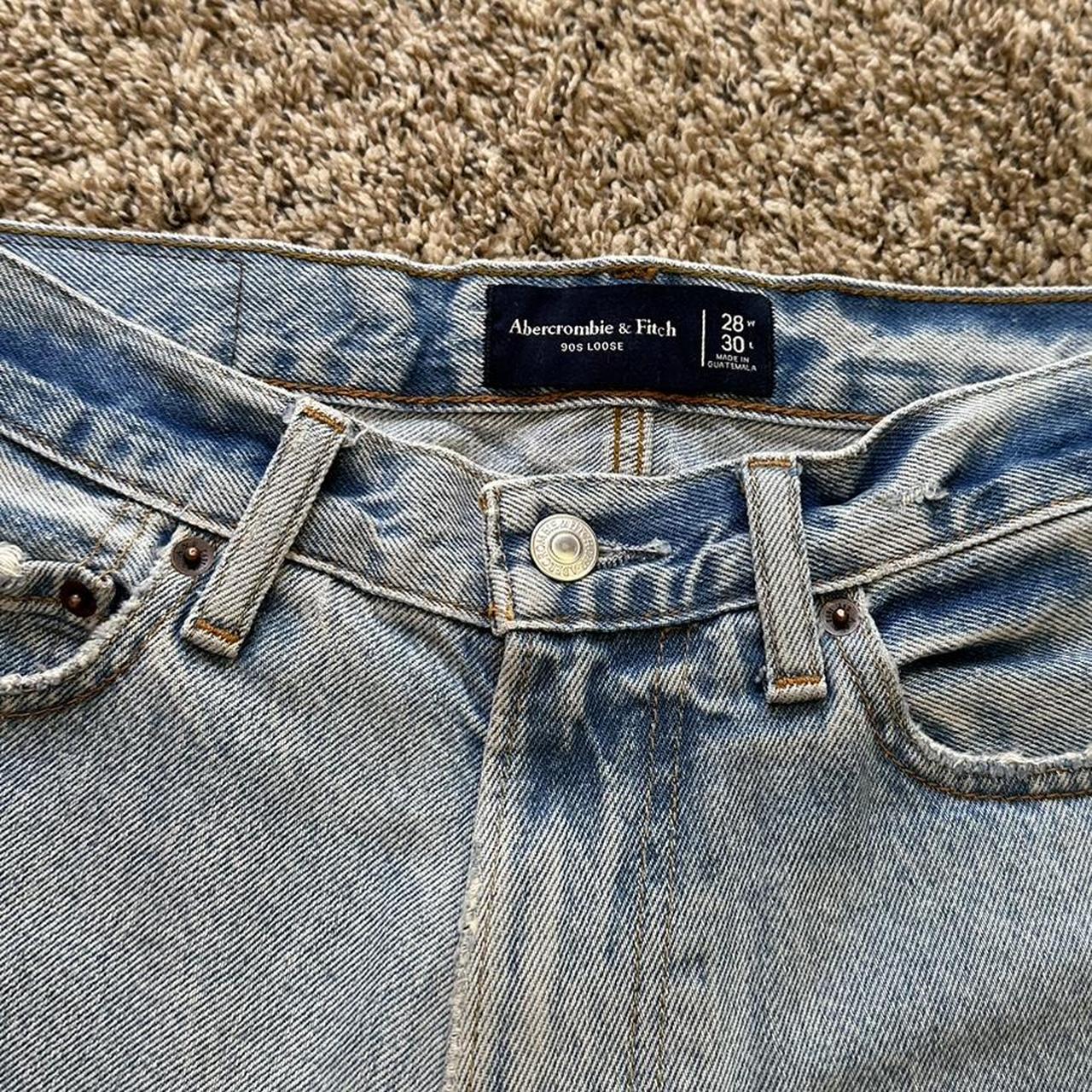 Men’s Abercrombie & Fitch 90s loose jeans-only... - Depop