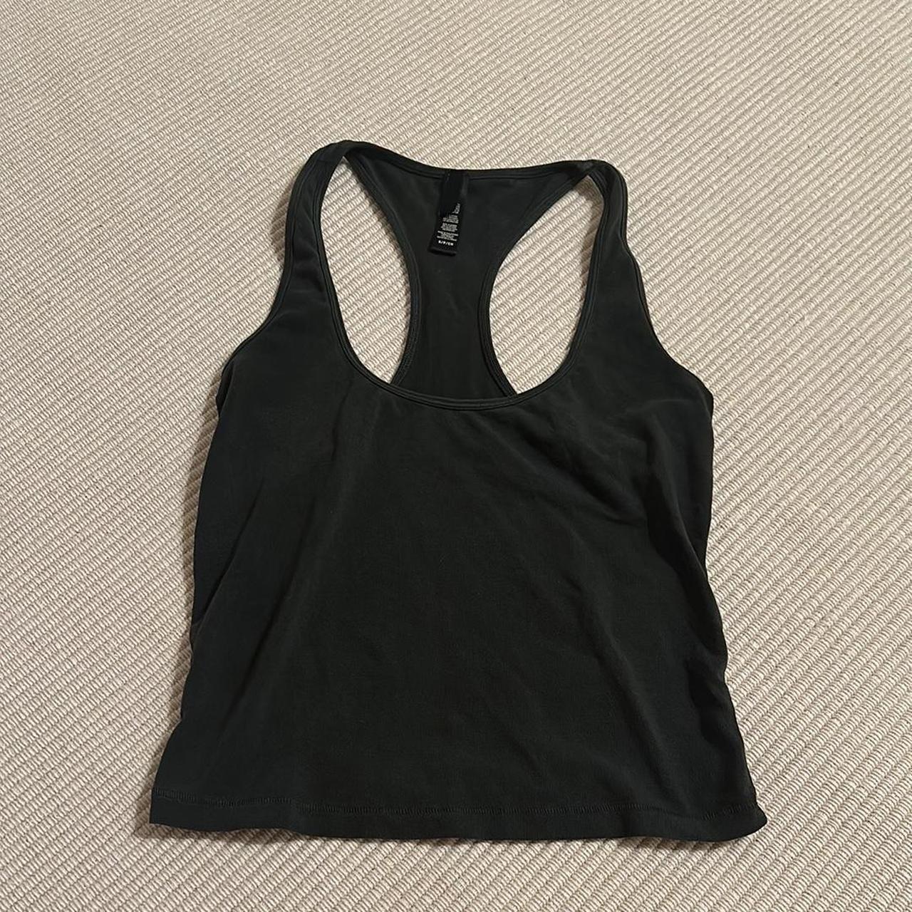 Skims Fits Everybody racerback tank top black size... | Depop