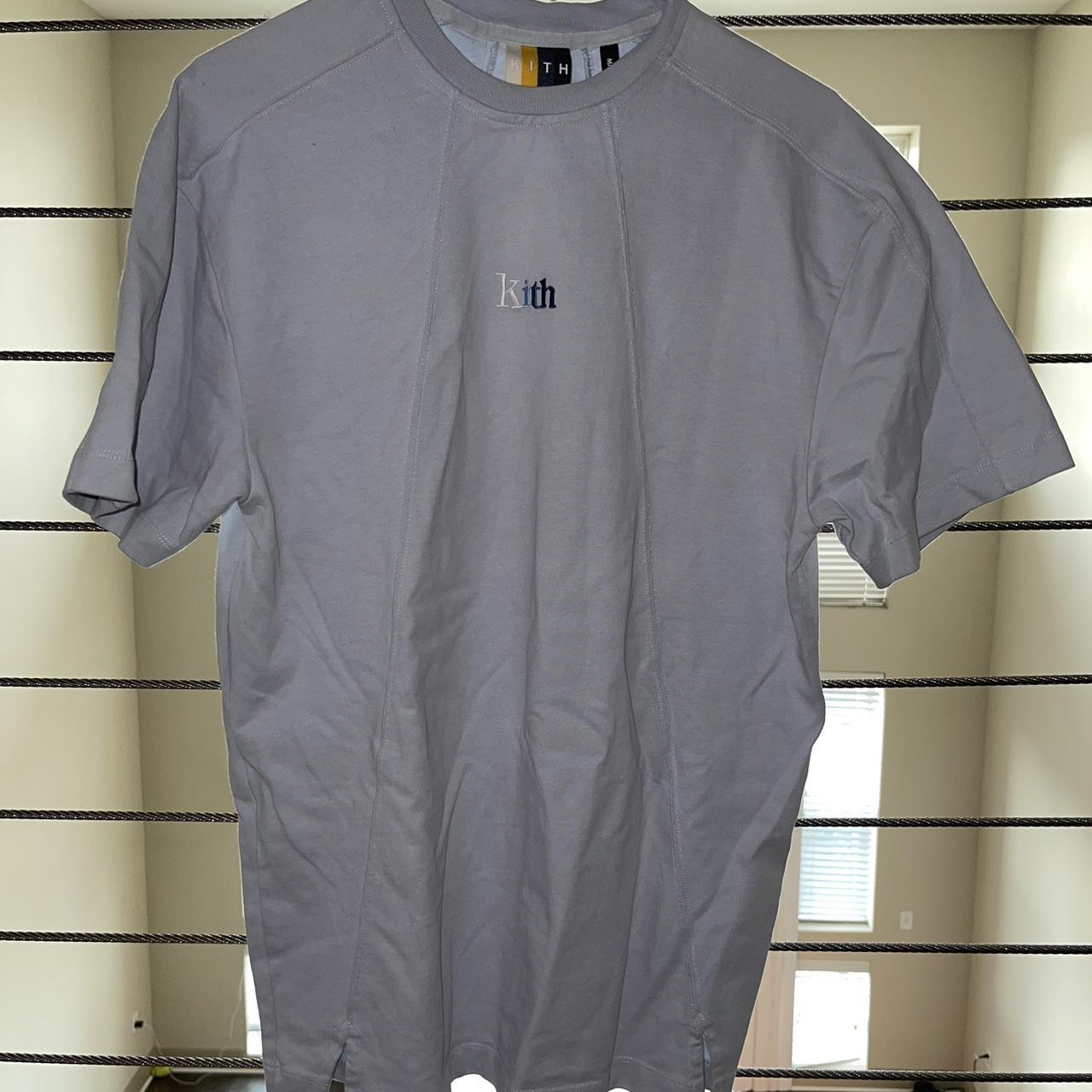 Kith paneled shirt, light blue. oversized, can fit a... - Depop