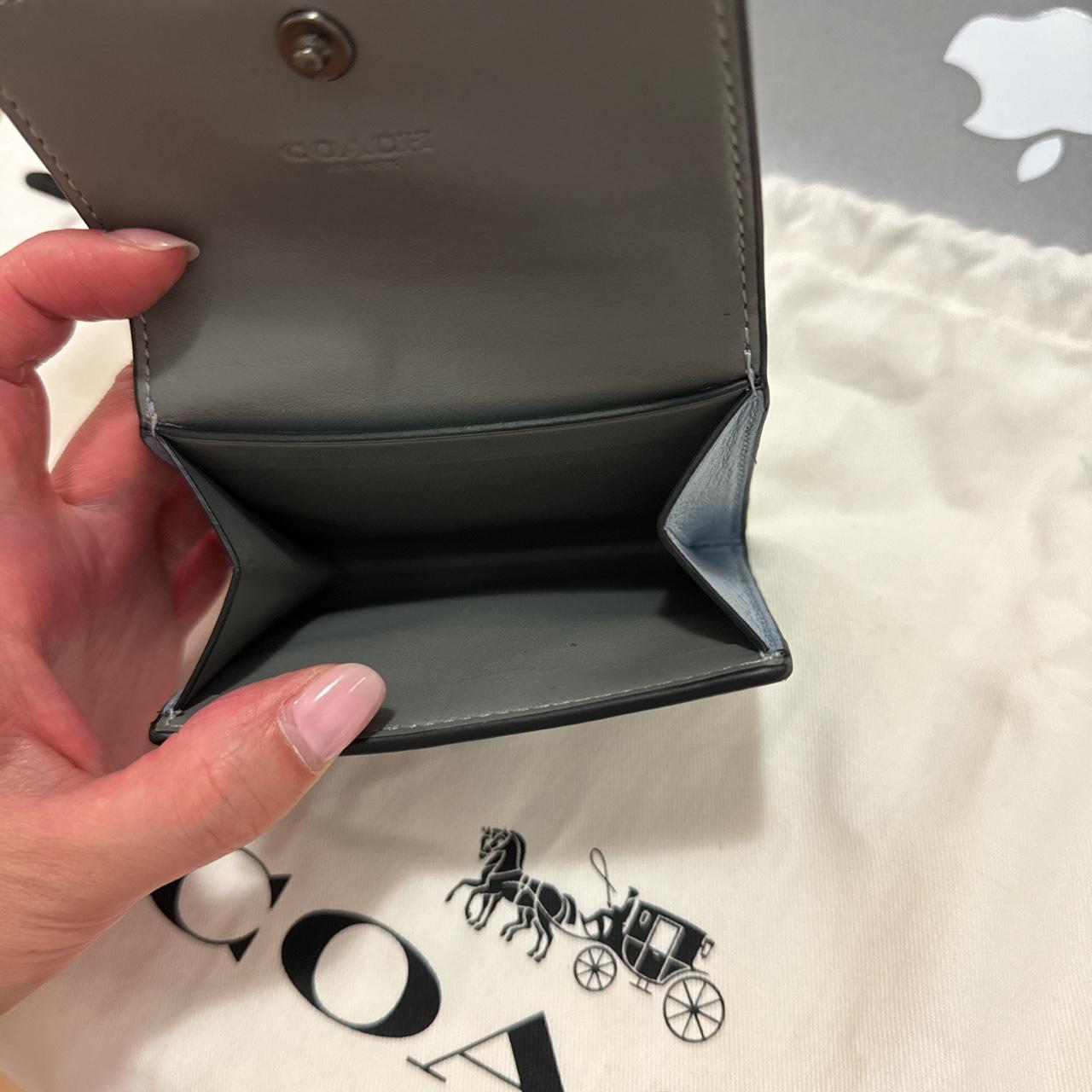 Small blue coach card case with 3 card slots - Depop