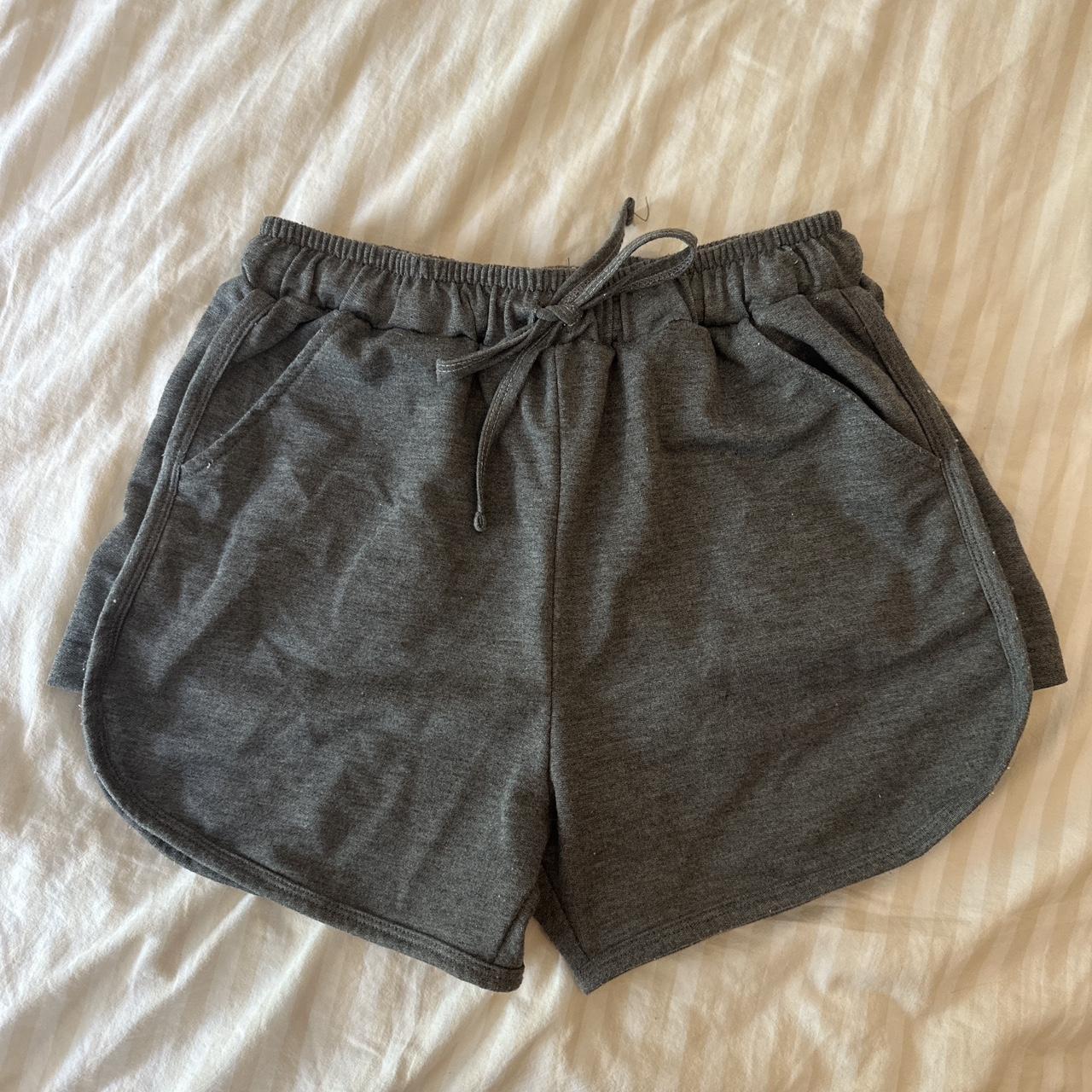 Grey drawstring shorts Worn a few times, have too... - Depop