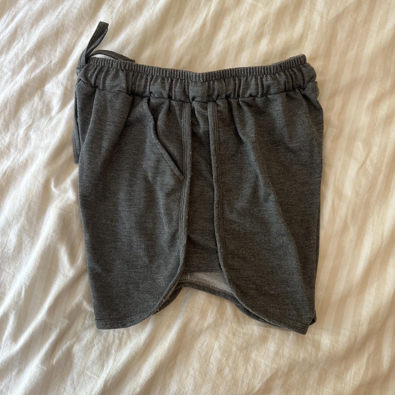 Grey drawstring shorts Worn a few times, have too... - Depop