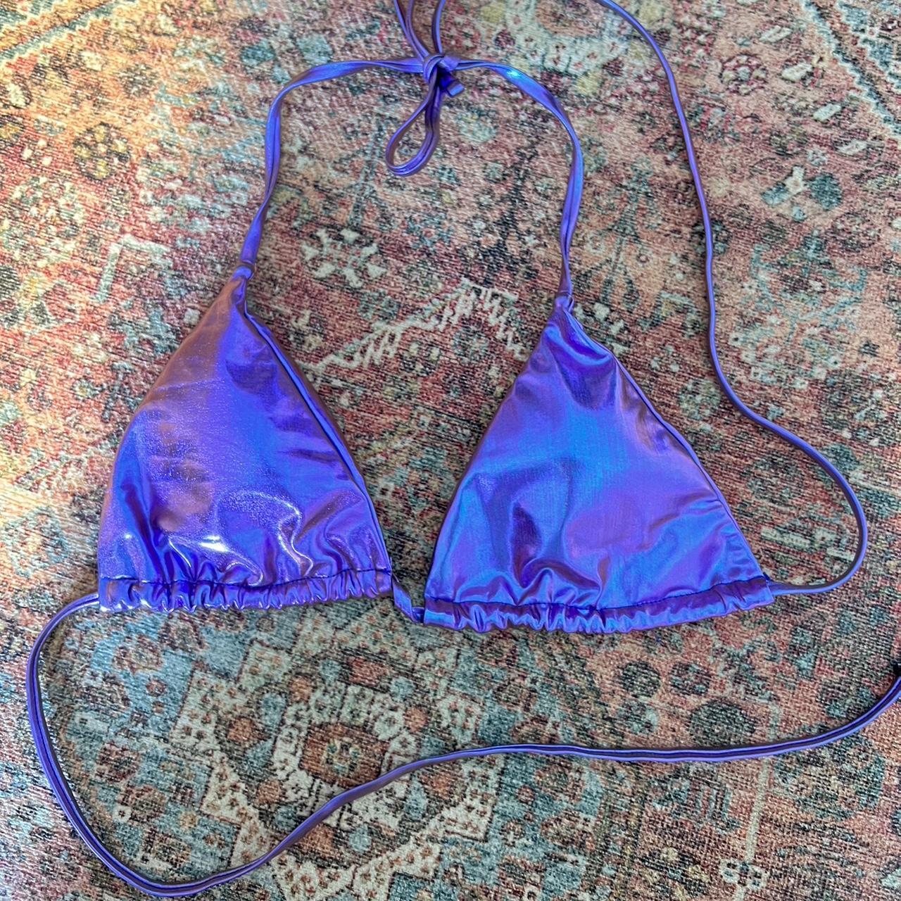 Reflective/rave bikini - Depop