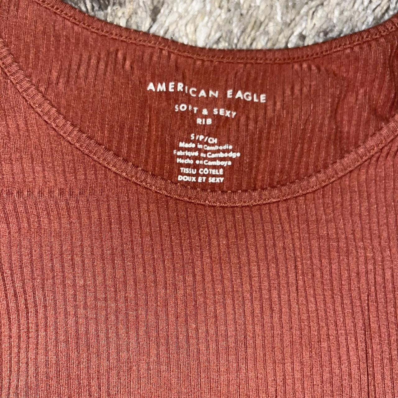 American Eagle Soft And Sexy Ribbed Bodysuit Depop
