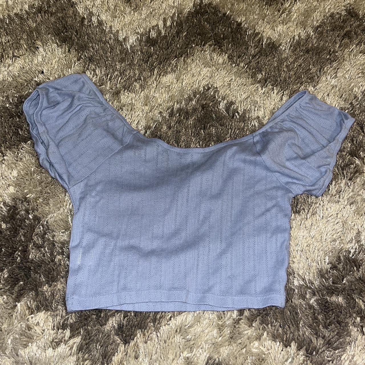 Pacsun Blue cropped t shirt - Depop