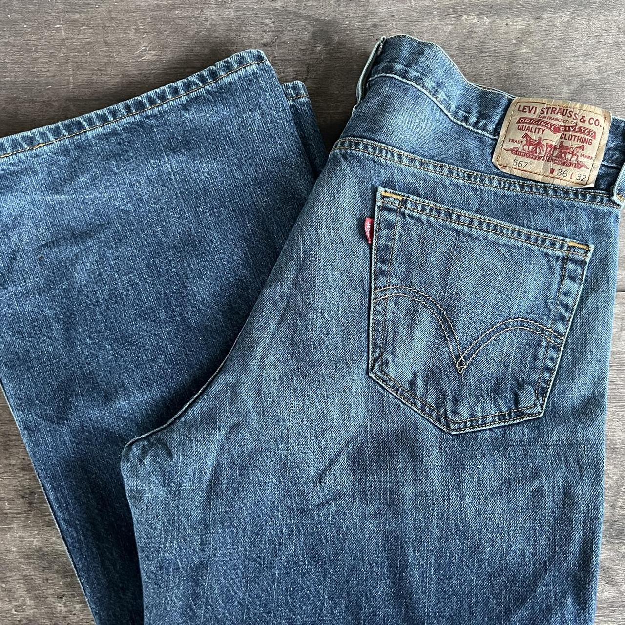 Levi's 567 Loose Boot Cut Mens Jeans Sz... - Depop