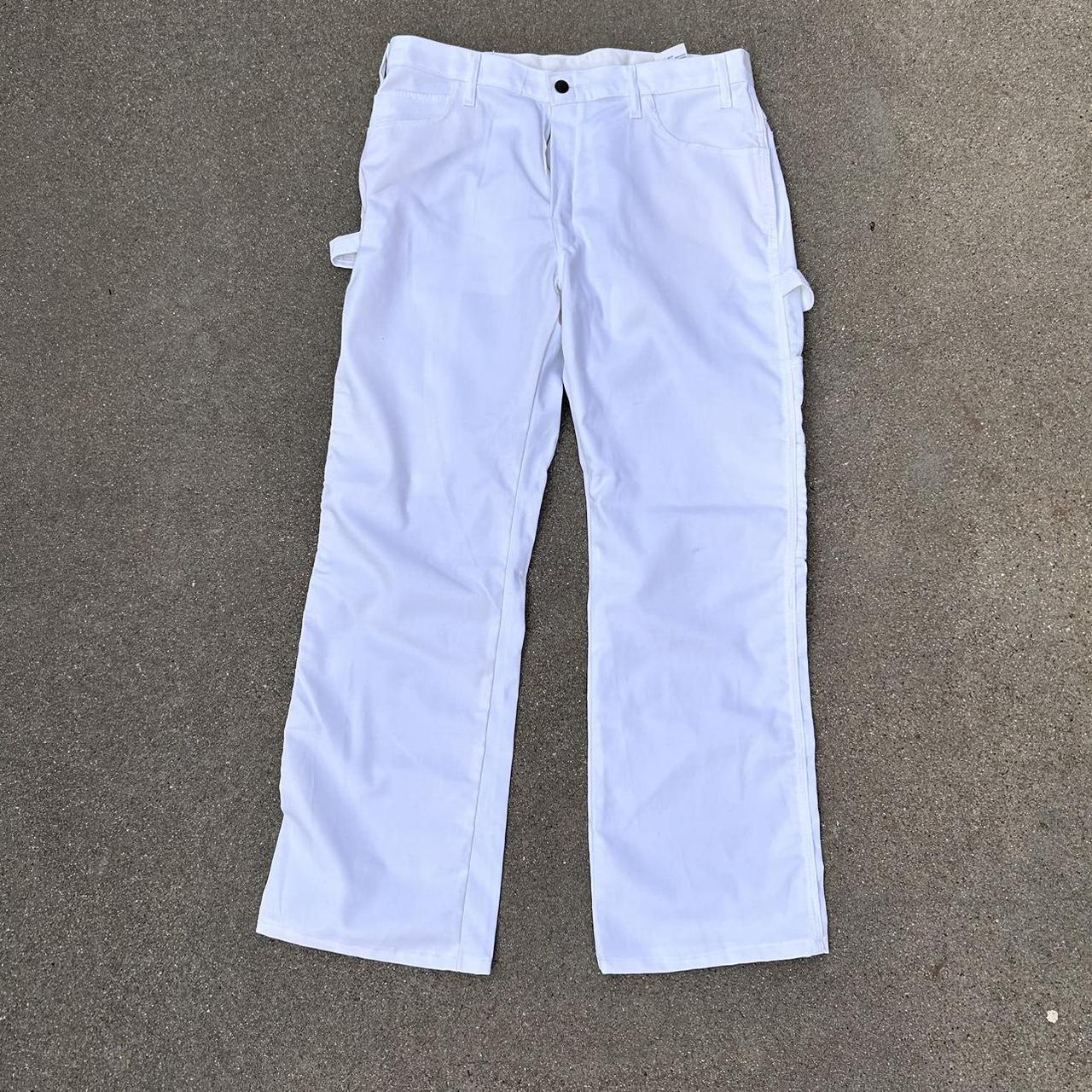 - white dickies cargo pants - never worn - no tag -... - Depop