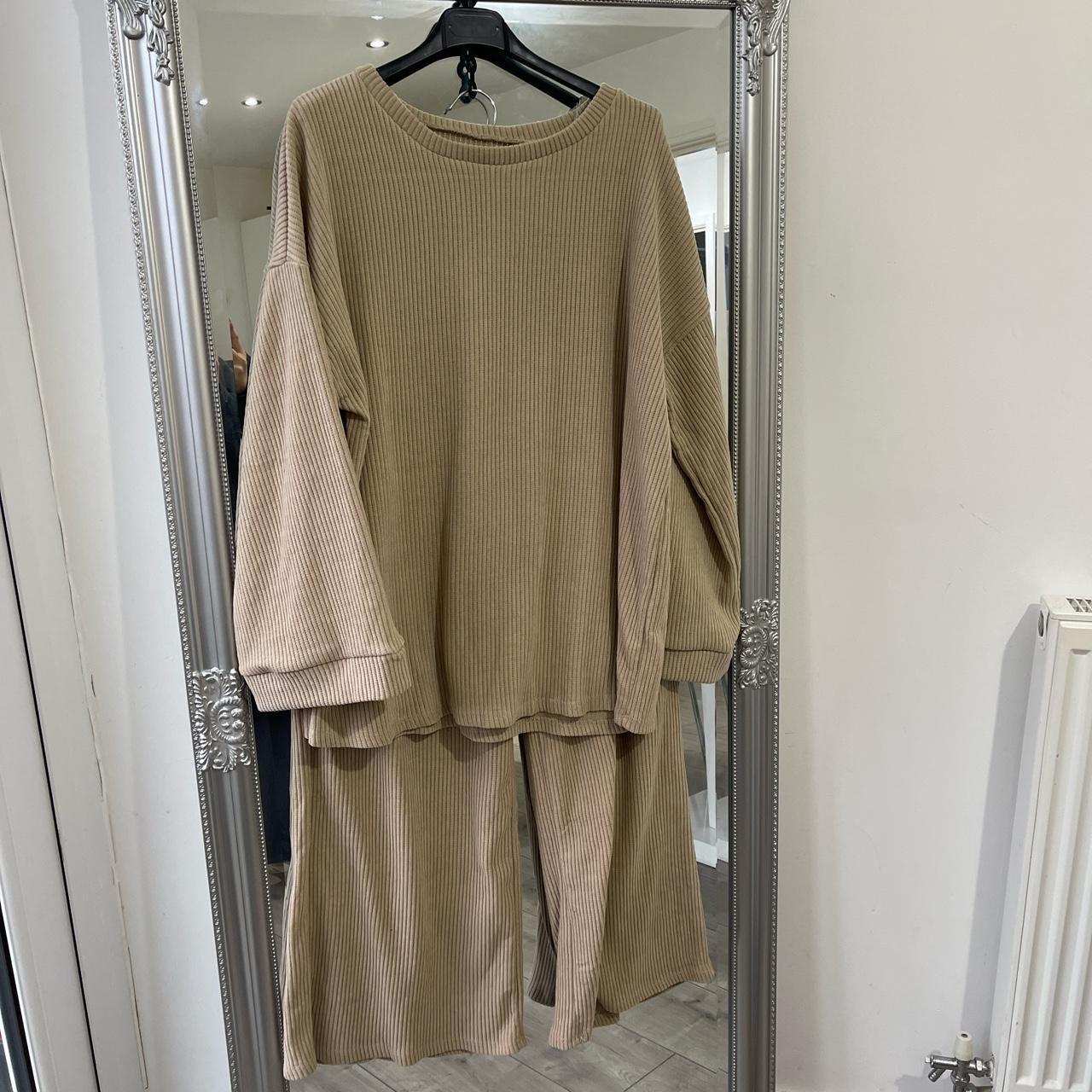 Beige co ord set Winter collection Model is 5ft4 One... - Depop