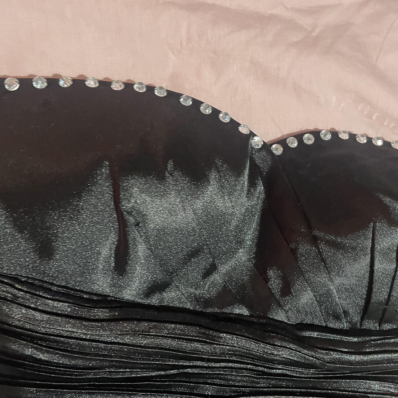 GORGEOUS 2000s black prom dress with padded cups and... - Depop