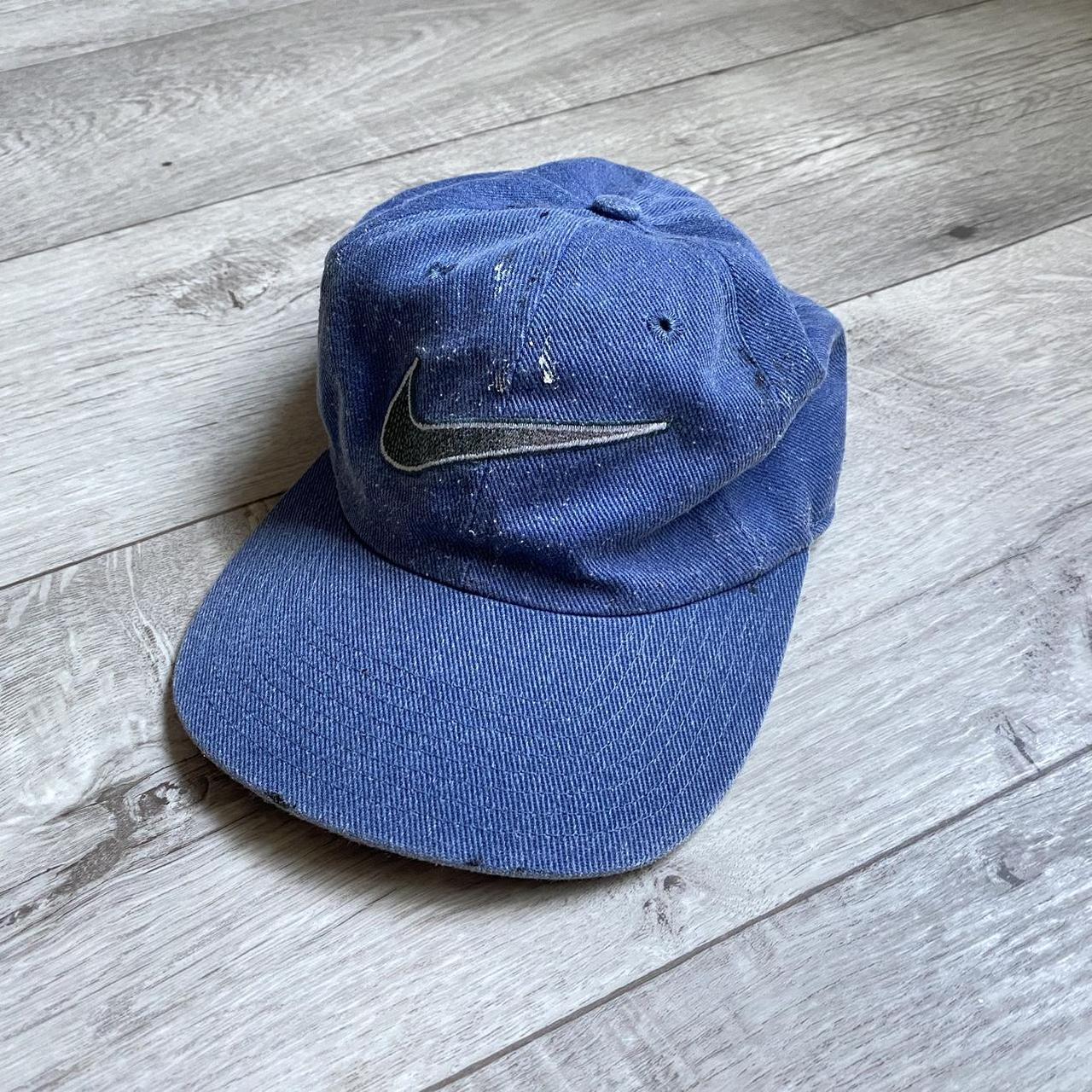 Nike Men's Navy and Blue Hat | Depop