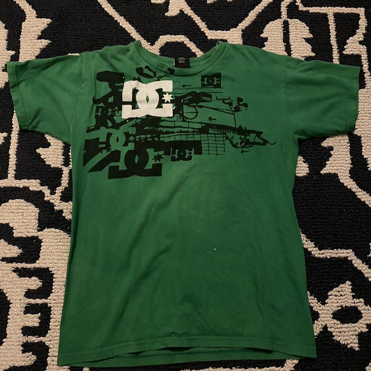 Green Vintage Dc Shirt Skating brand 2001 Size... - Depop