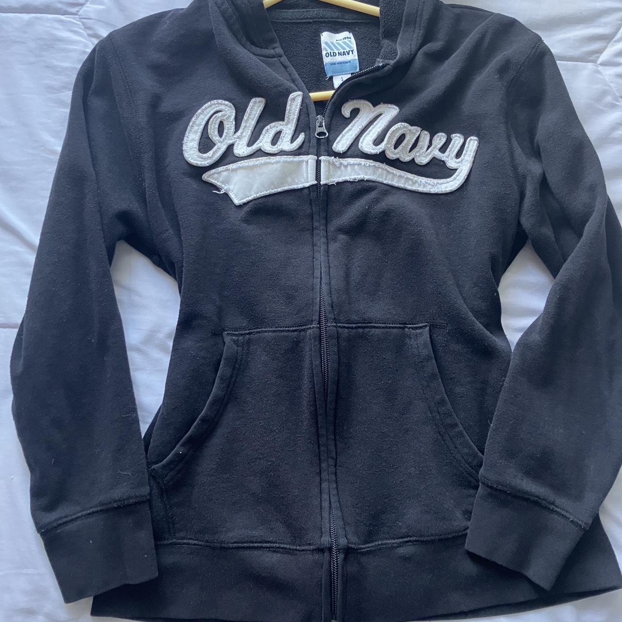 Old Navy Women's Black and White Jacket | Depop