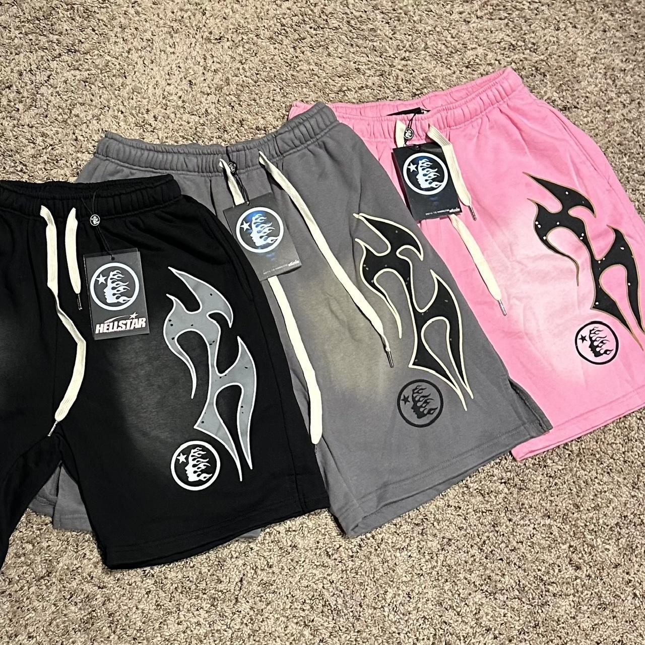 Hellstar Shorts - Grey - Depop