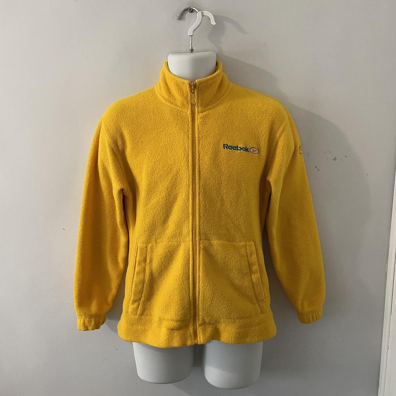 VINTAGE REEBOK FLEECE JACKET • SIZE 12 - LENGTH... - Depop