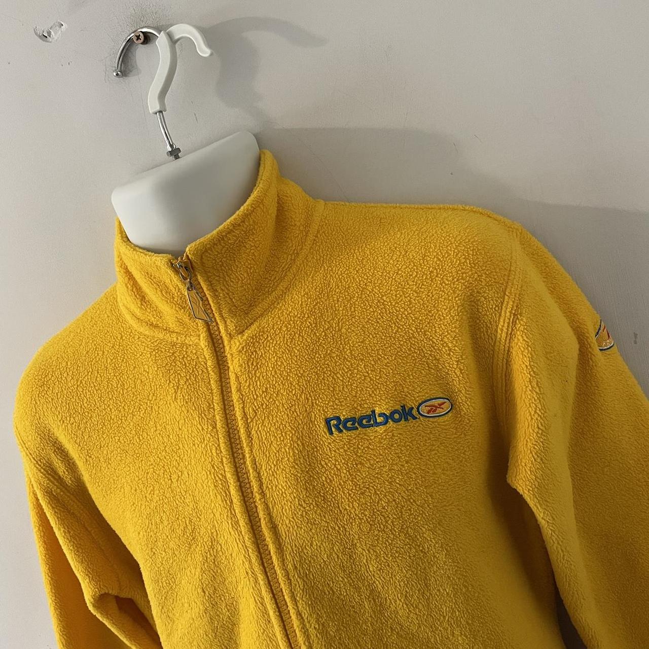 VINTAGE REEBOK FLEECE JACKET • SIZE 12 - LENGTH... - Depop