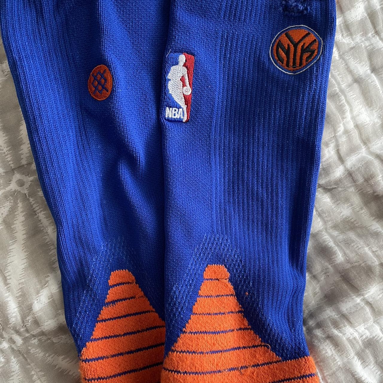 NBA Men's Blue and Orange Socks | Depop