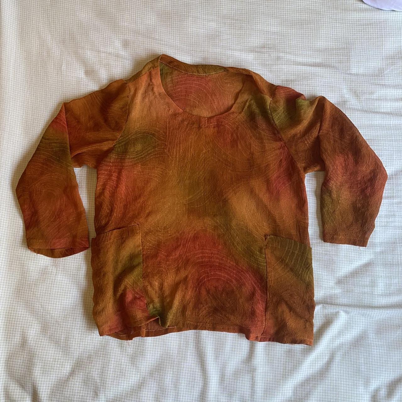 sheer oversized/loose top that can be styled in... - Depop
