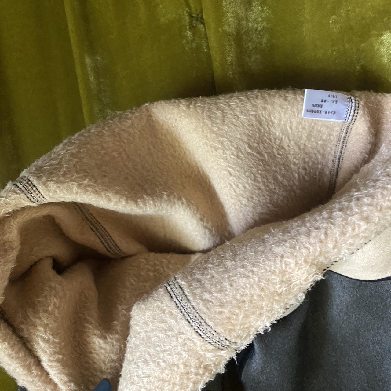 FAUX TRANSLUCENT FLEECE LINED TIGHTS Black faux... - Depop