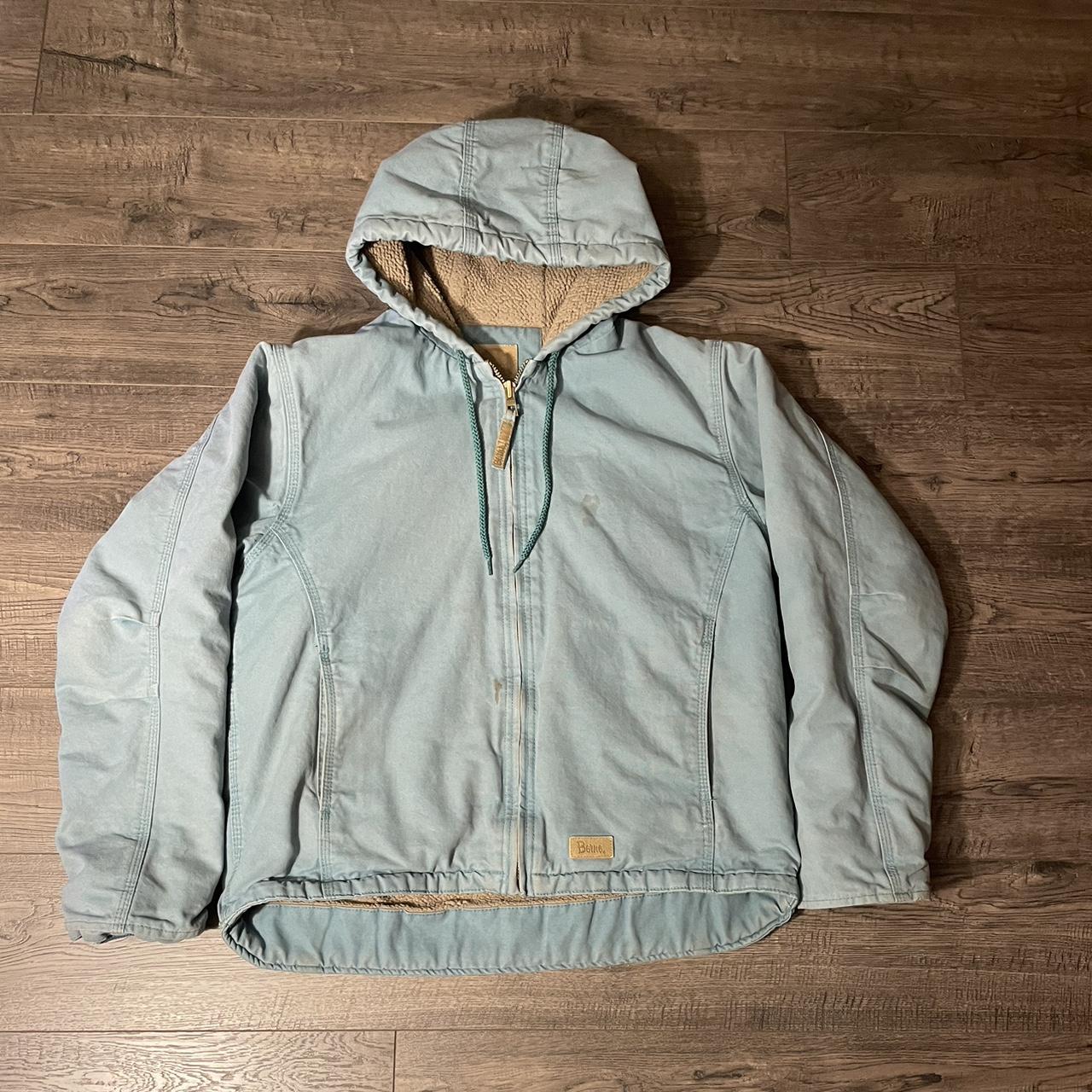 Carhartt style hooded workwear jacket Size... - Depop