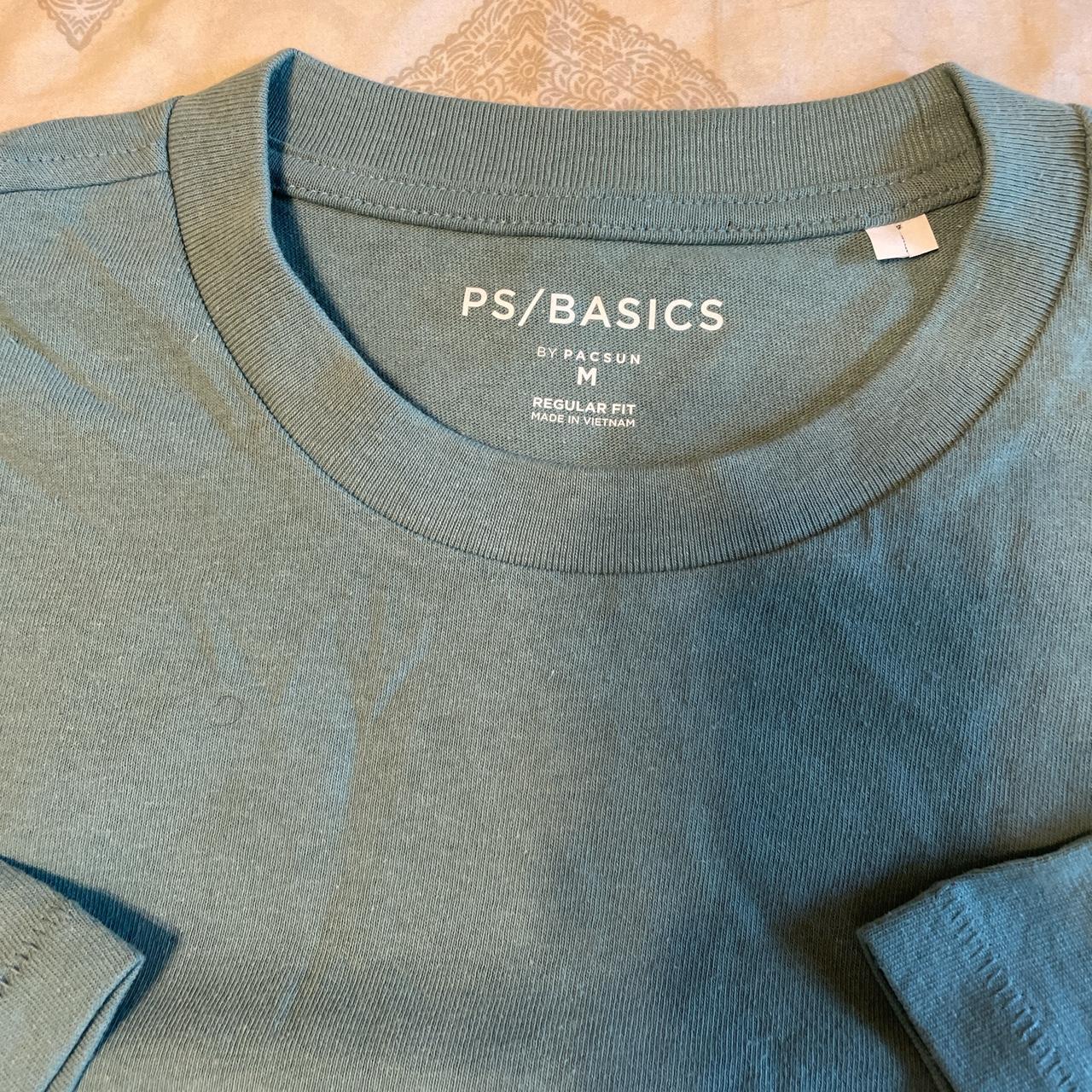 PS Basics - super mellow sage green tee. classic fit... - Depop