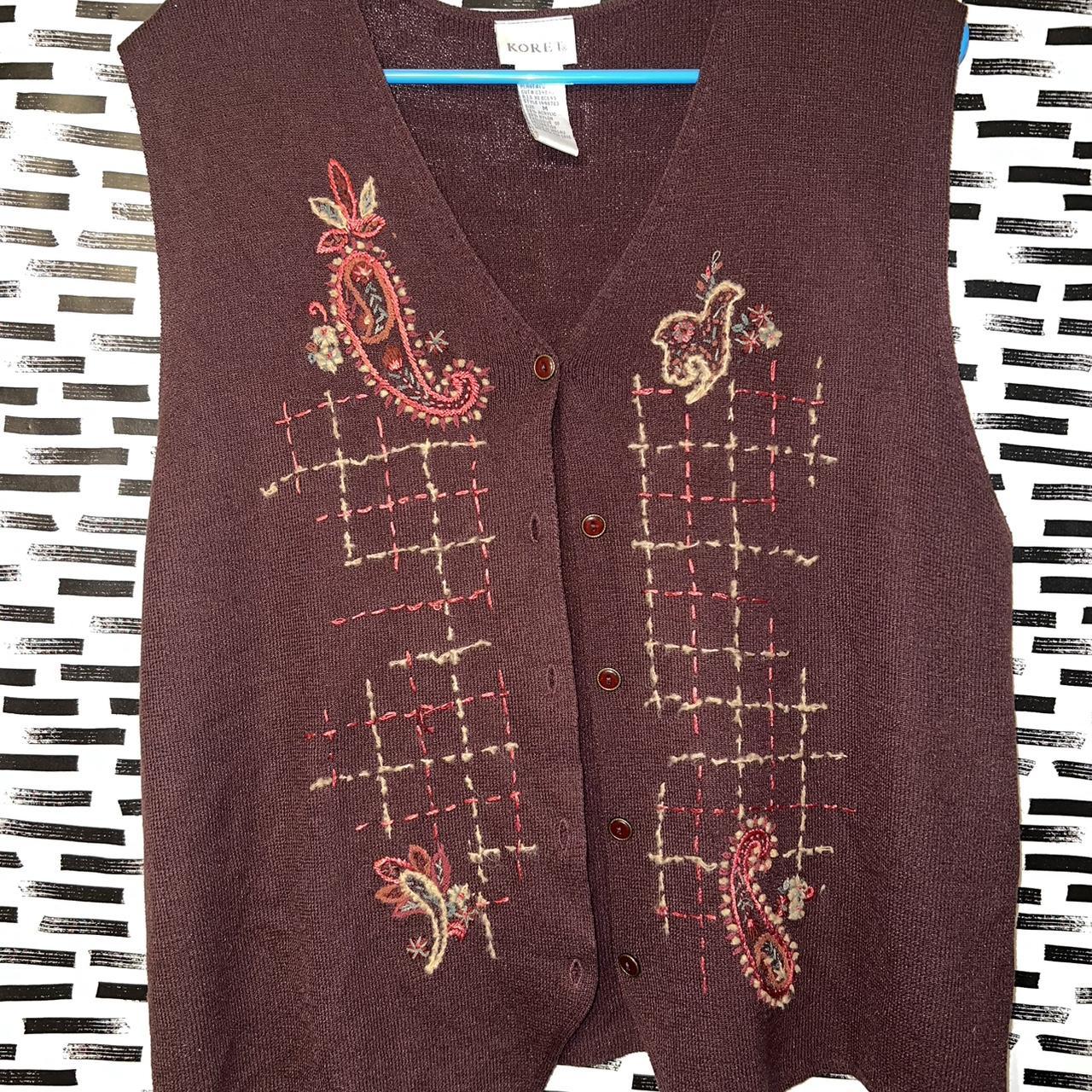 Koret Vest| Size Medium Embroidered Koret vest in a... - Depop