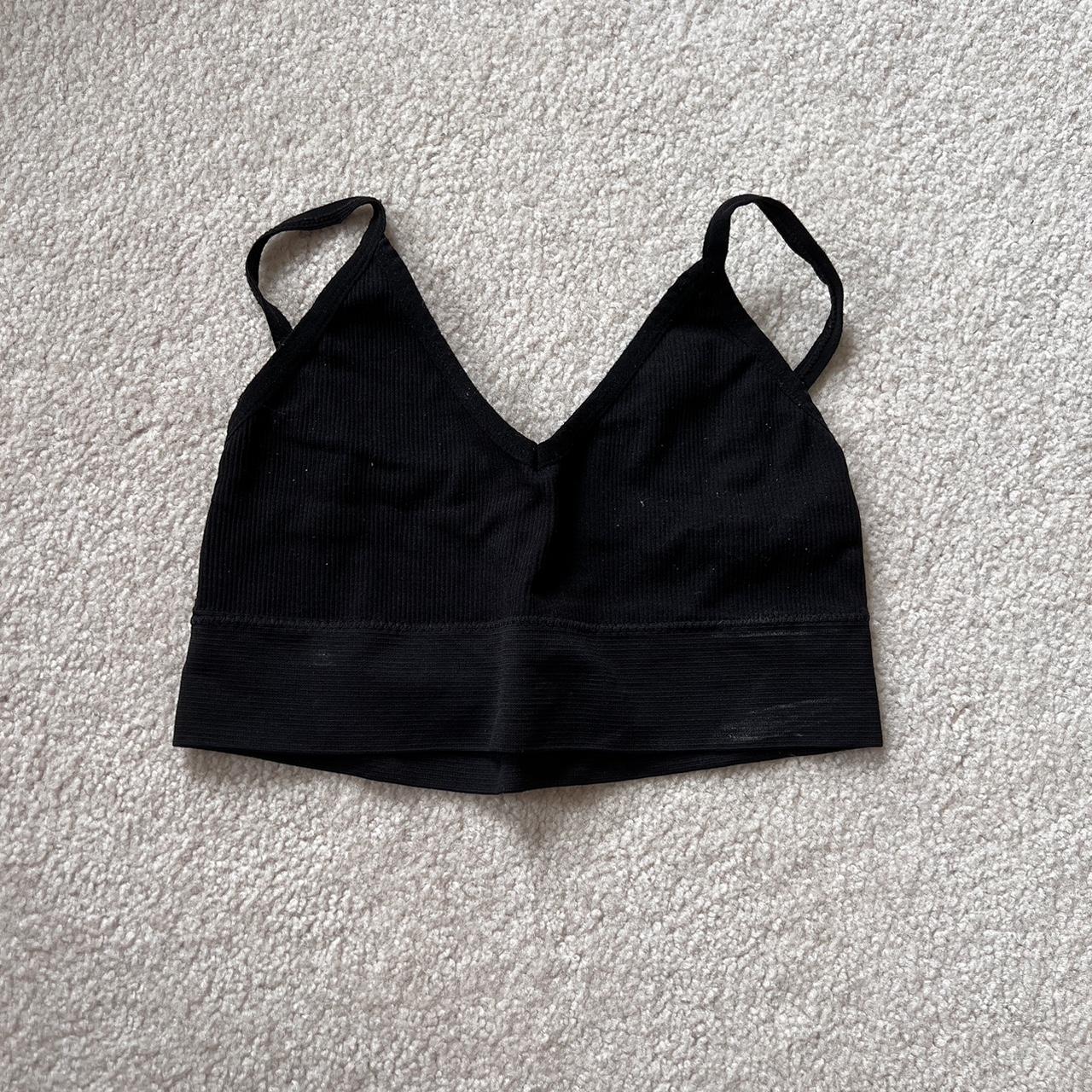Black Sports Bra Open Back Very Supportive On The Depop