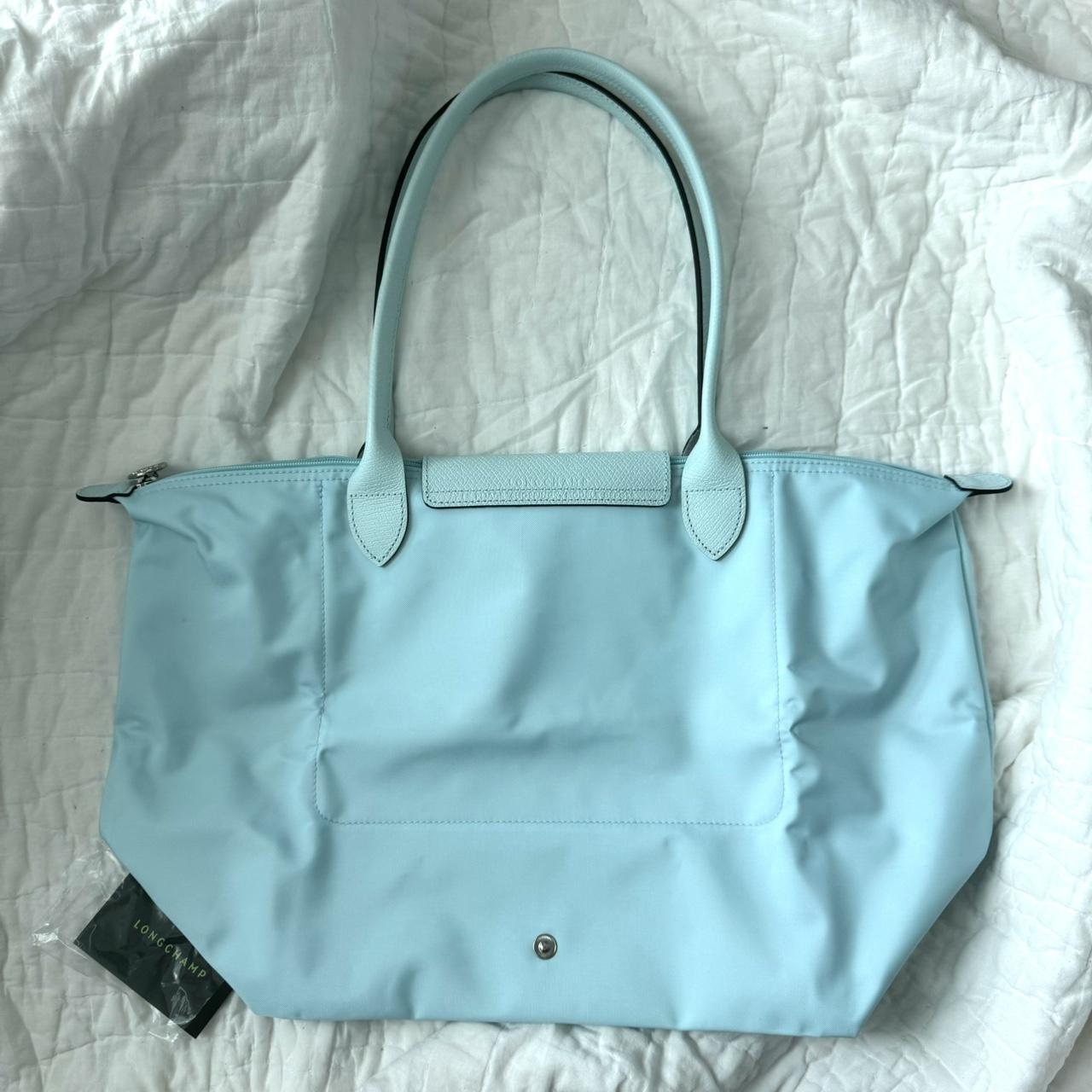 Longchamp Le Pliage Large Tote Bag light blue NWT... - Depop