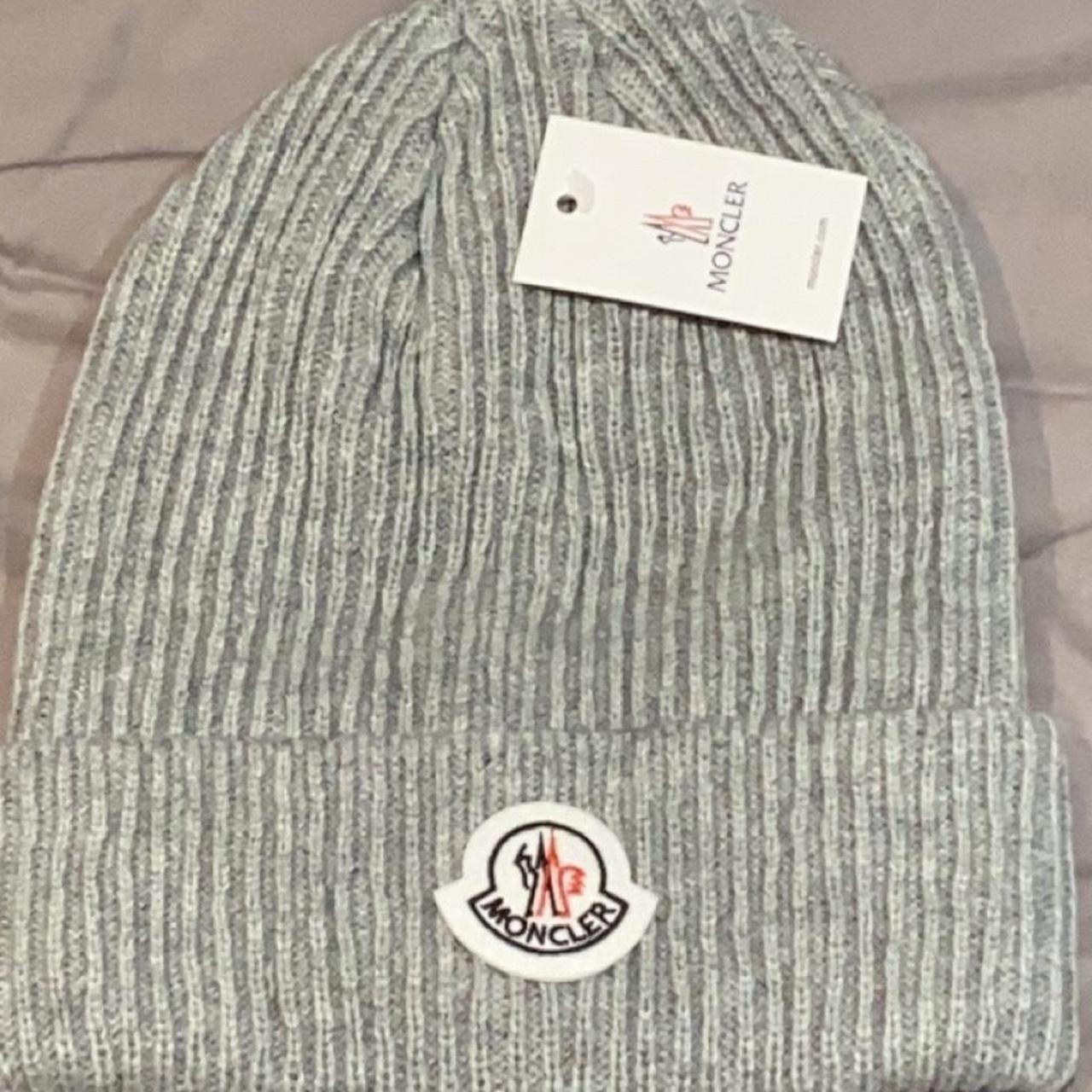 Moncler hat grey One size fits all Send offers - Depop