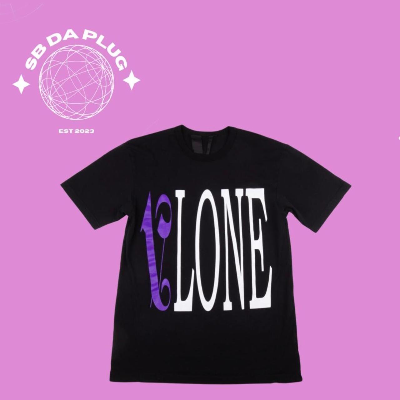 Vlone x Palm Angels T-shirt Black/ Purple 🛍 Brand... - Depop