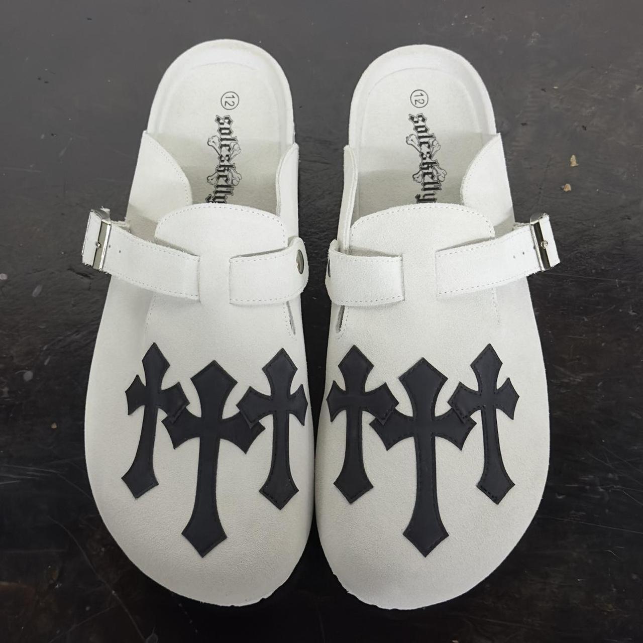 Chrome Hearts type clogs Super clean pair from sole... - Depop